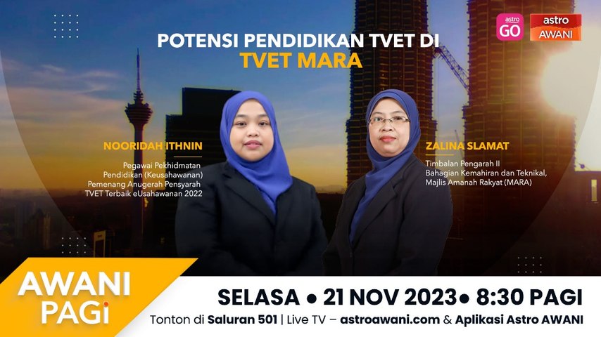 AWANI Pagi: Potensi pendidikan TVET di TVET MARA | Astro Awani