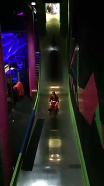 Santa tries Questacon's free-fall slide Source: Questacon - video ...