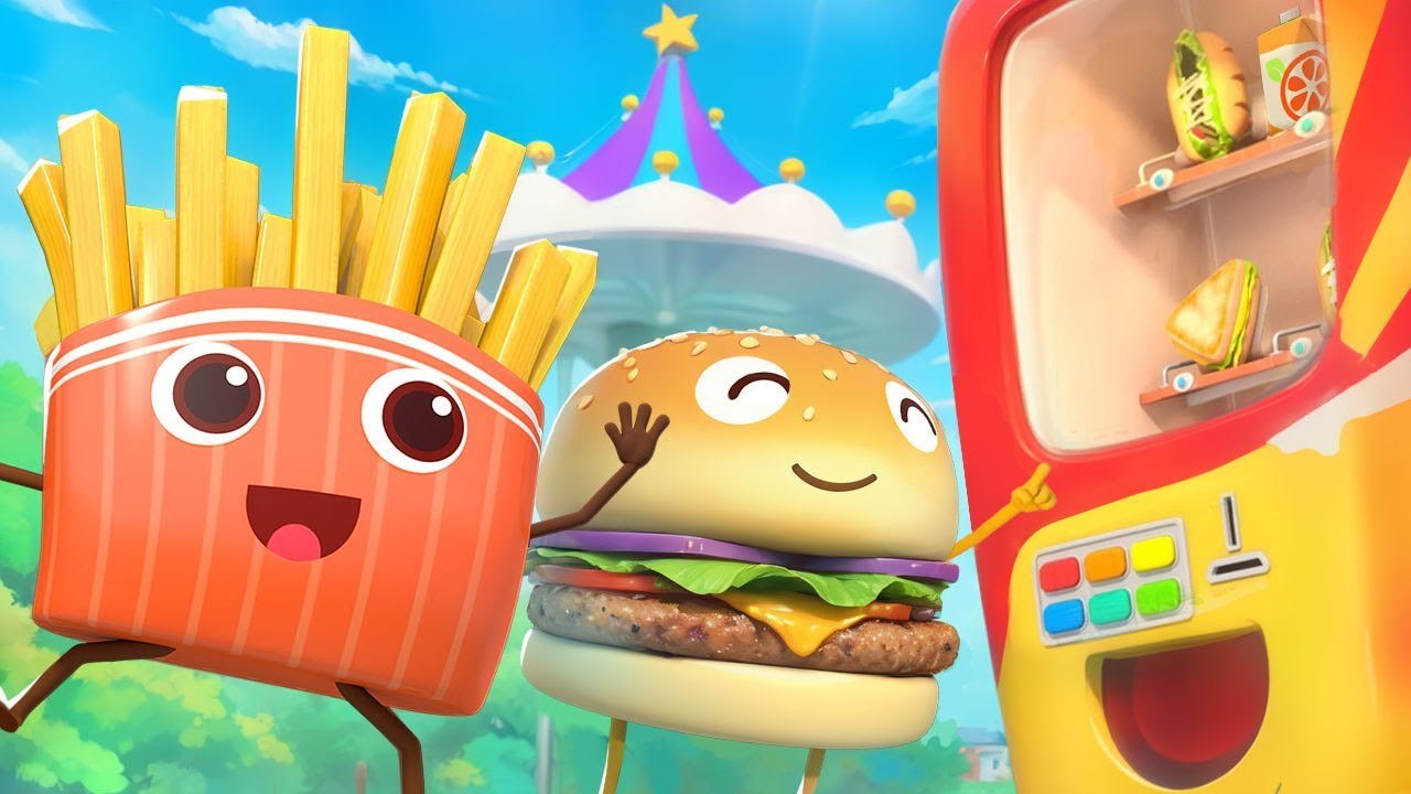Hamburger Vending Machine| Ice Cream, Color Song | Nursery Rhymes ...