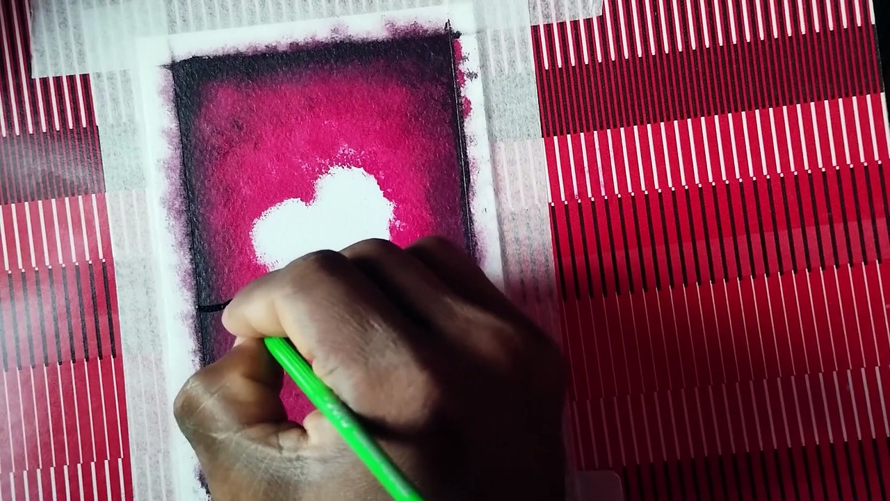 Simple Heart Acrylic Painting on Canvas Step by Step | Tutorials | Easy ...