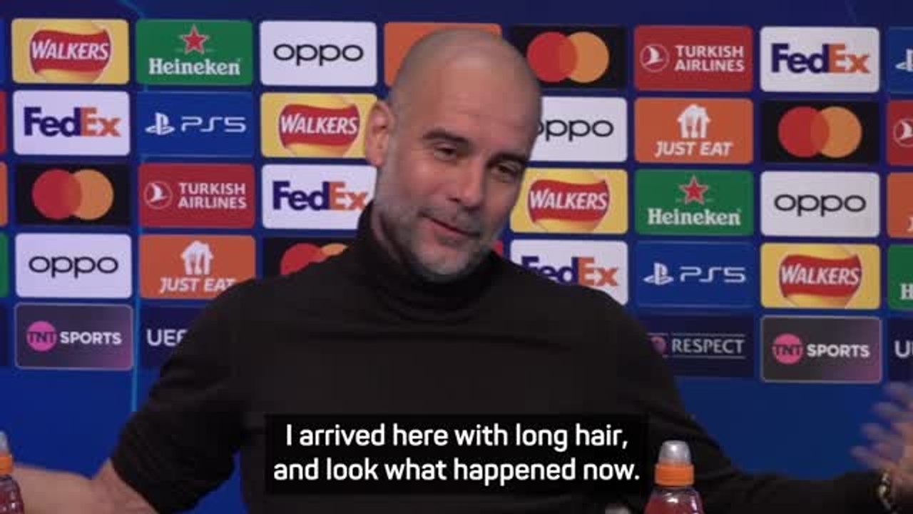 I arrived at City with long hair! - Guardiola - فيديو Dailymotion