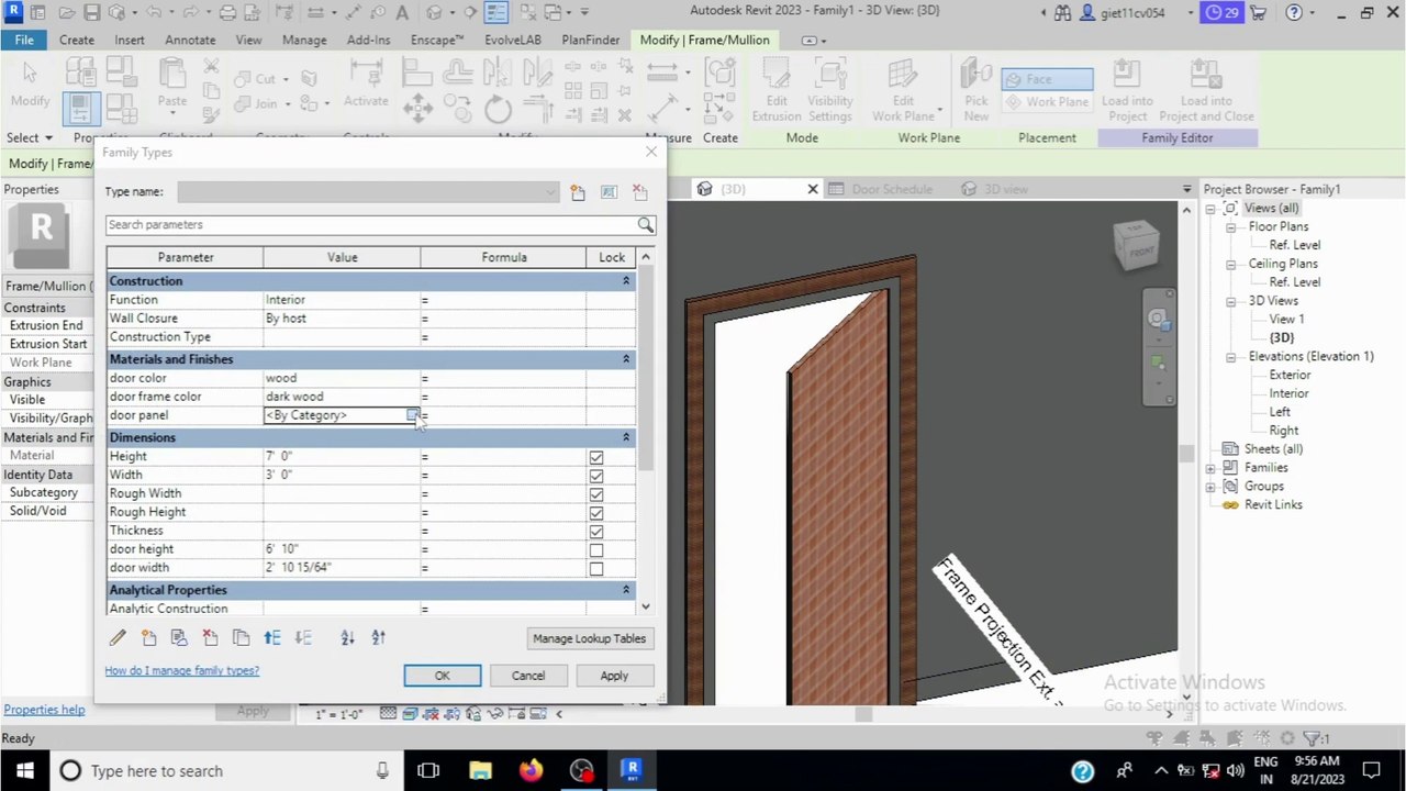 Parametric Door that Opens in Revit Tutorial - video Dailymotion
