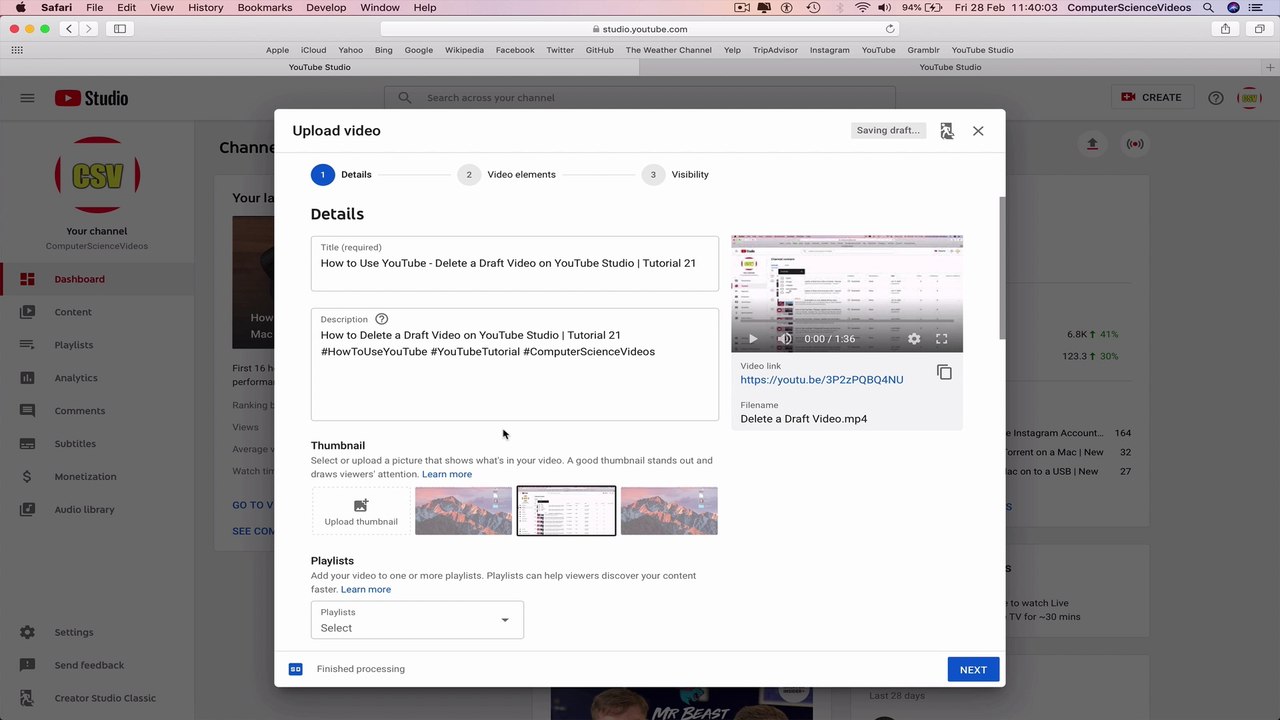 How to USE YouTube - Upload a Video on YouTube Studio | Tutorial 22 - video Dailymotion