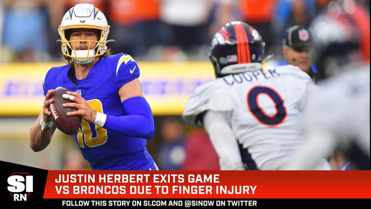 Justin Herbert Exits Game vs Broncos Due to Finger Injury - video ...