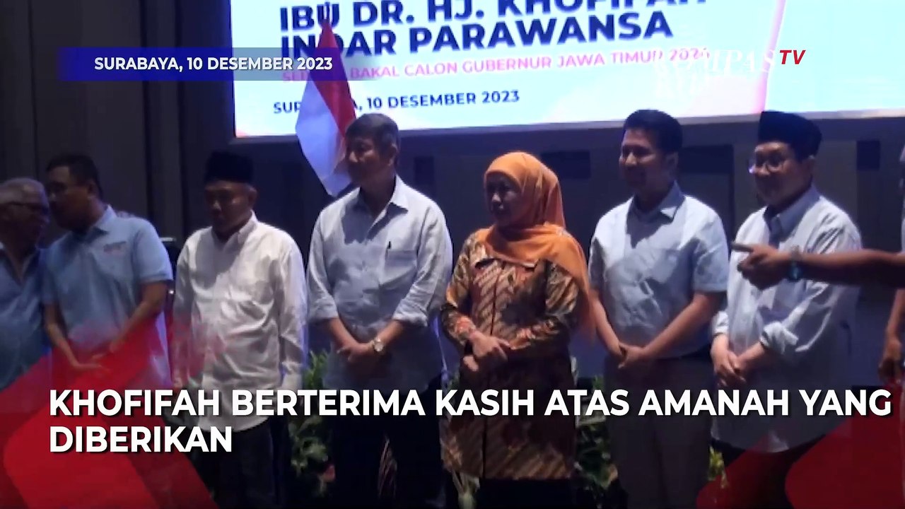Gerindra Resmi Dukung Khofifah Maju Pilkada Jatim 2024 - Video Dailymotion