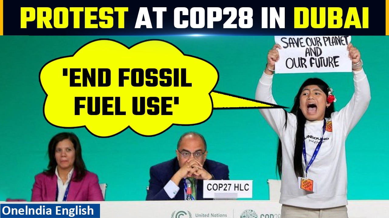 Young Indian Climate Activist Steals Spotlight at COP28| Calls to End Fossil Fuels| Oneindia ...