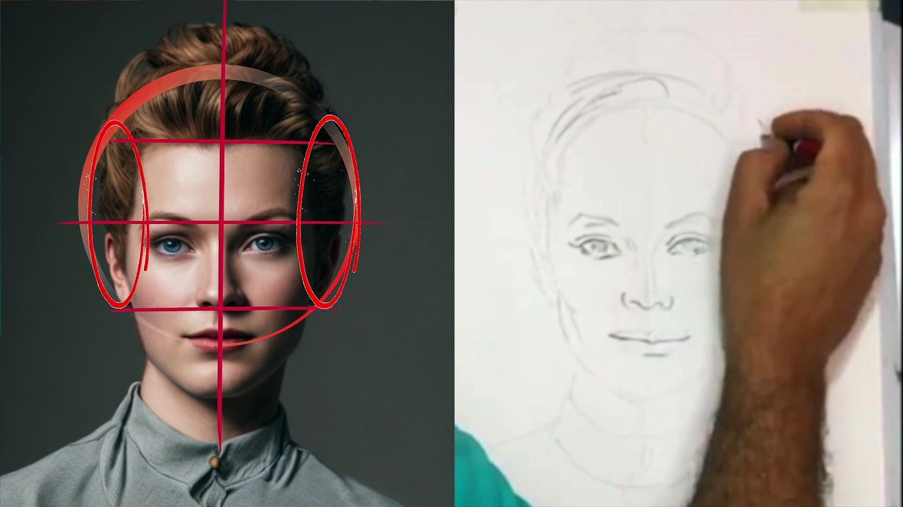 How to Draw a PORTRAIT Easily | Tutorial for BEGINNERS step bye step - Vidéo Dailymotion