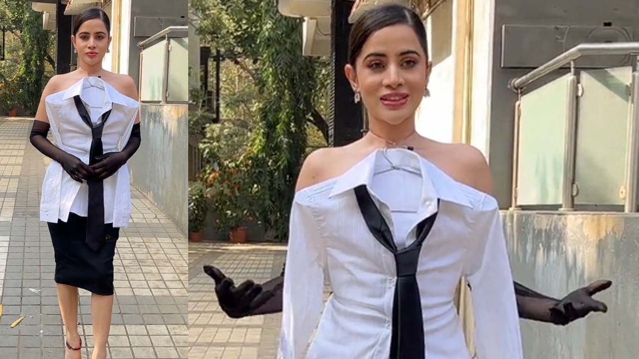 Urfi Javed ने गले में Hanger टांग पहनी Shirt और Tie, New Dress Look ...
