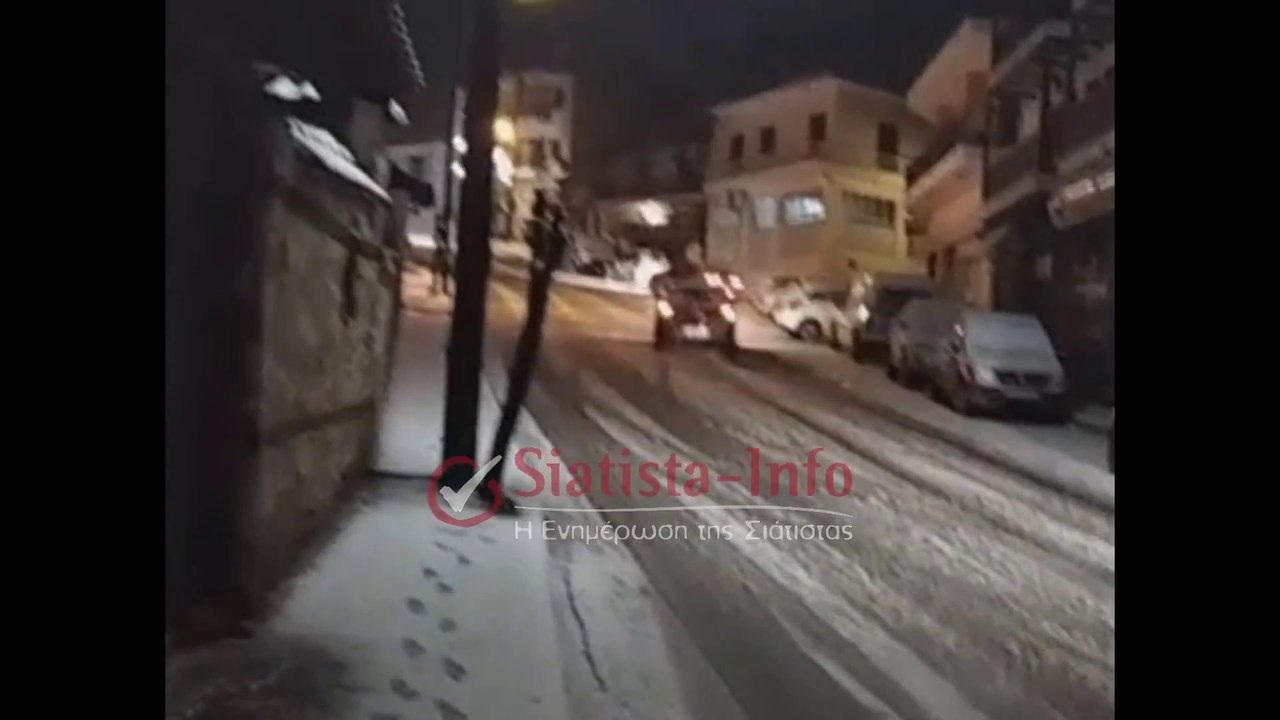 Σιάτιστα: Χιονίζει με συνοδεία κεραυνών και βροντών! - video Dailymotion