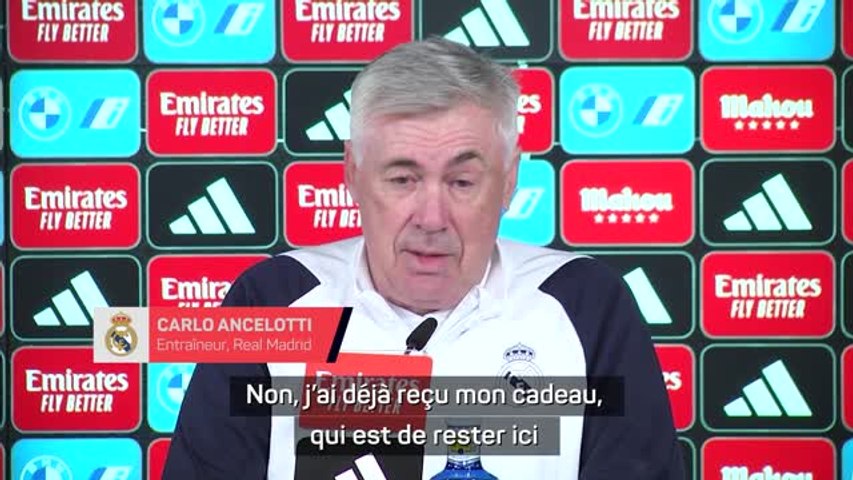 Mercato Real Madrid : Carlo Ancelotti - "Mon cadeau, c'est d'être l'entraîneur du Real Madrid"
