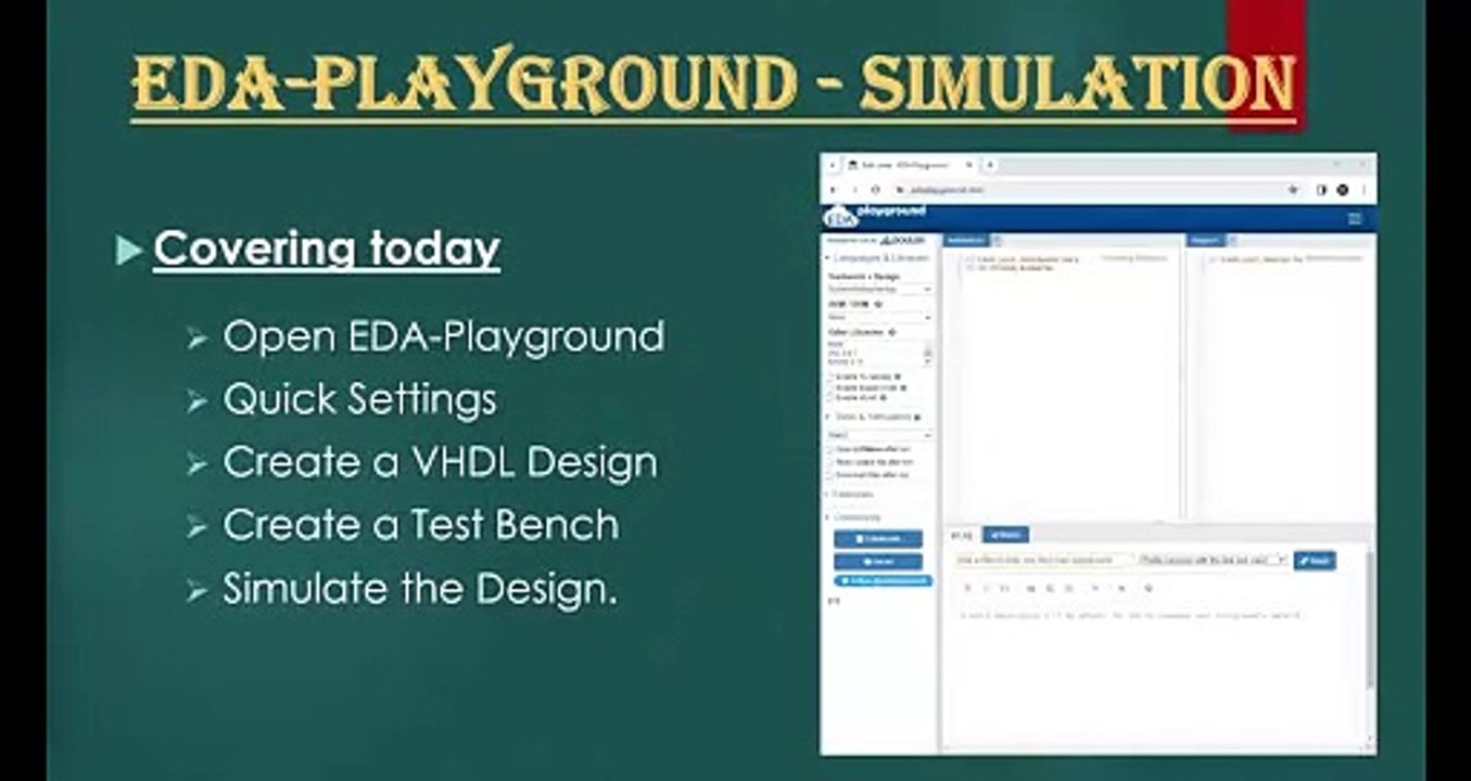 How to Use EDA PlayGround for VHDL and Verilog HDL | [With DEMO] | Step By Step Tutorial - video ...
