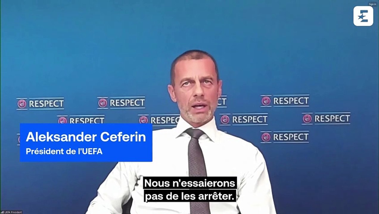 Ceferin moque la Super Ligue : "J'espère qu'ils savent ce qu'ils font…" - Vidéo Dailymotion