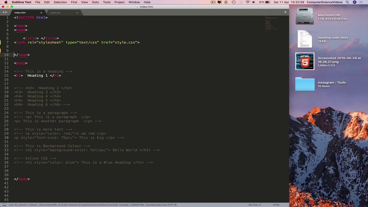 How to ADD an External Stylesheet to Your HTML Website - Basic Tutorial ...