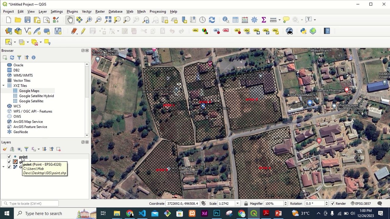 Adding points to point vector layer using QGIS? - video Dailymotion