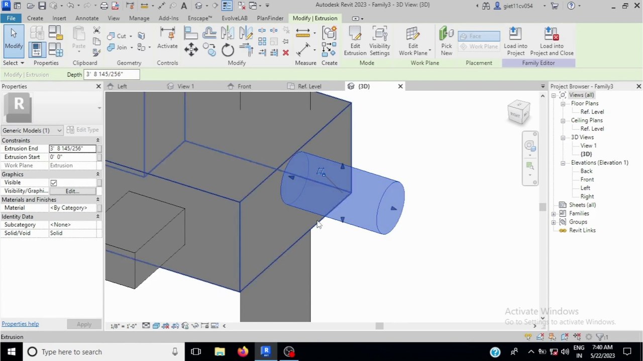#2 | Extrusion | Autodesk Revit Architecture Family - video Dailymotion
