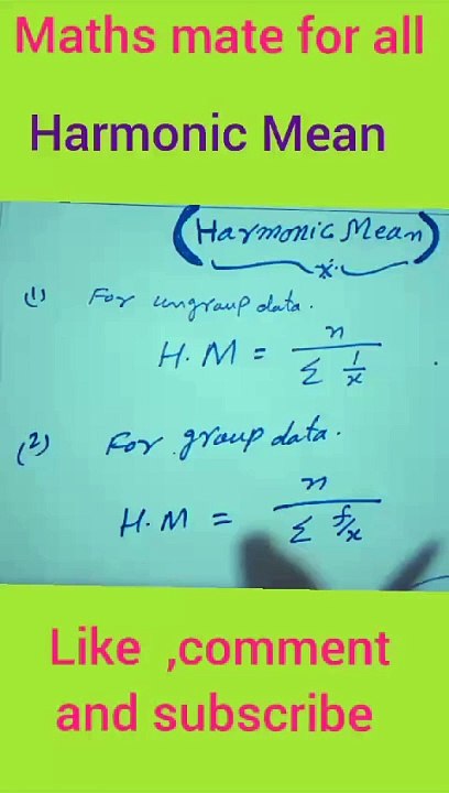 Harmonic Means - video Dailymotion