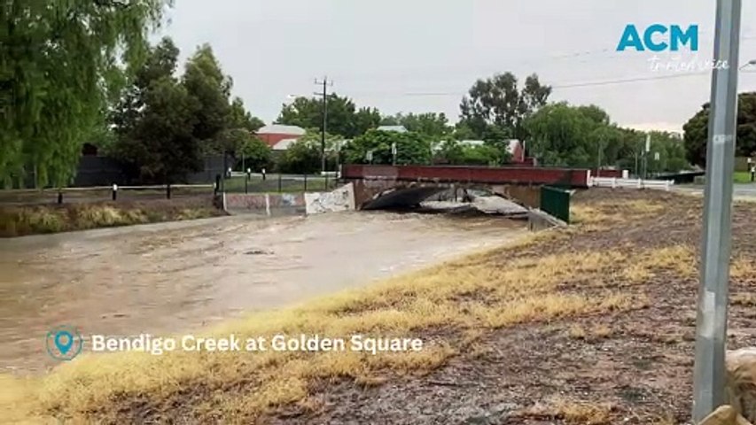 Bendigo creek flows as storm causes power cuts, flooding, building ...