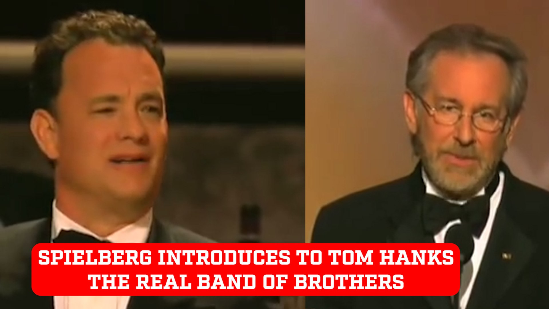 Steven Spielberg Introduces To Tom Hanks The Real Band Of Brothers 3578