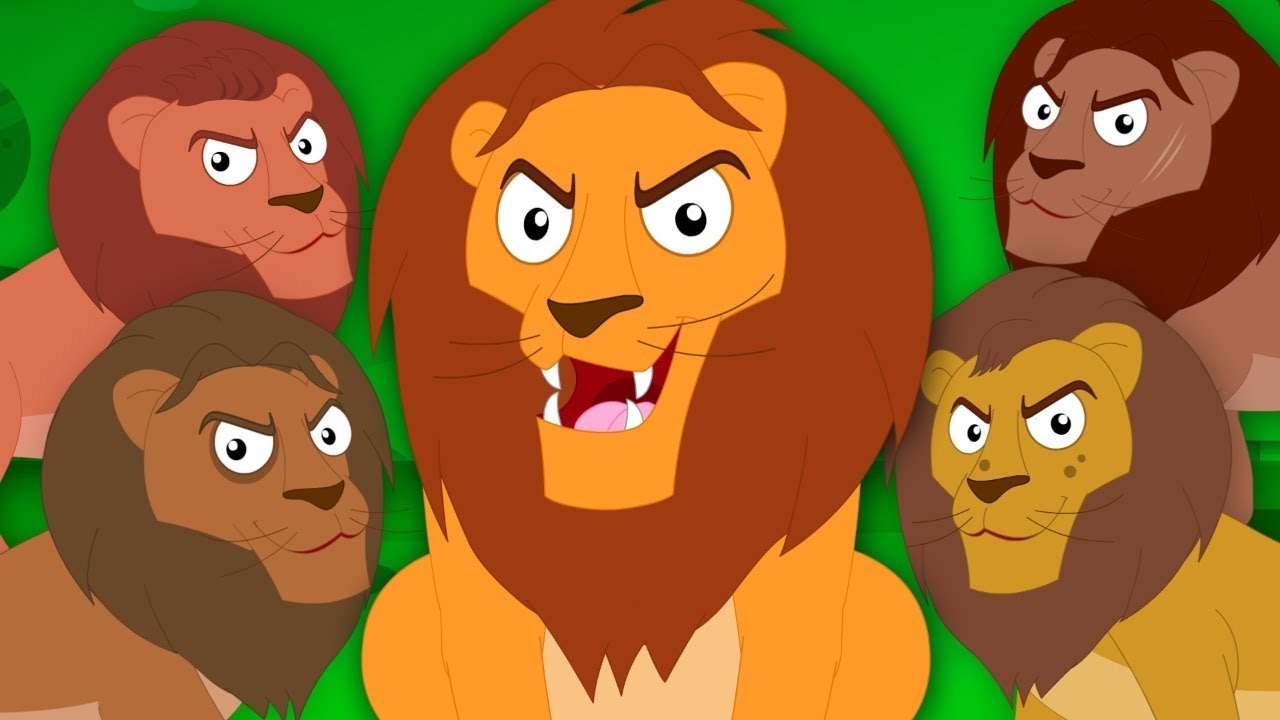 Five Big Lions | Kindergarten Nursery Rhymes For Babies - video Dailymotion