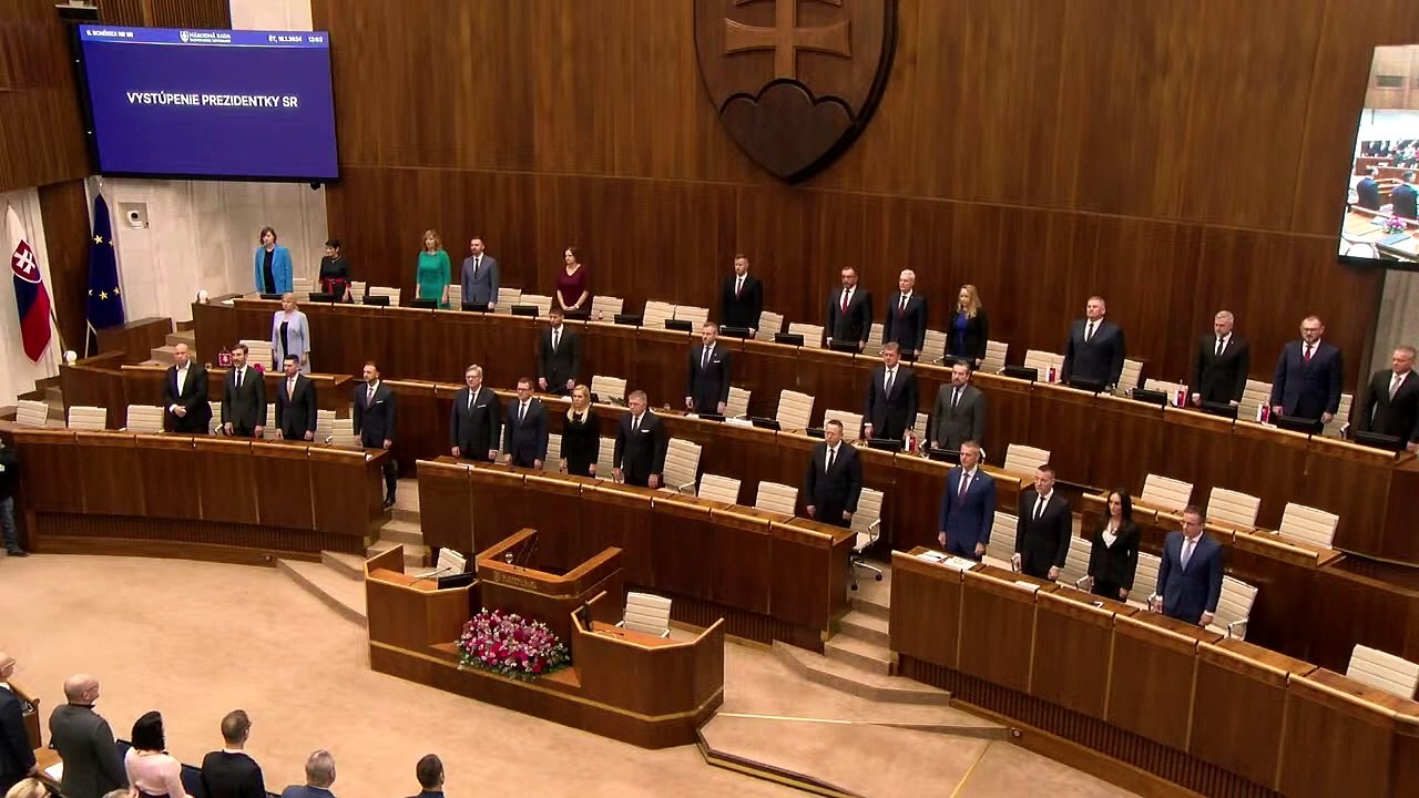 Prezidentka SR Zuzana Čaputová vystúpi v pléne Národnej rady SR - video Dailymotion