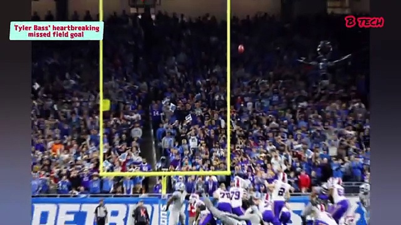 Tyler Bass' heartbreaking missed field goal _ NFL Fans Blame Tyler Bass ...