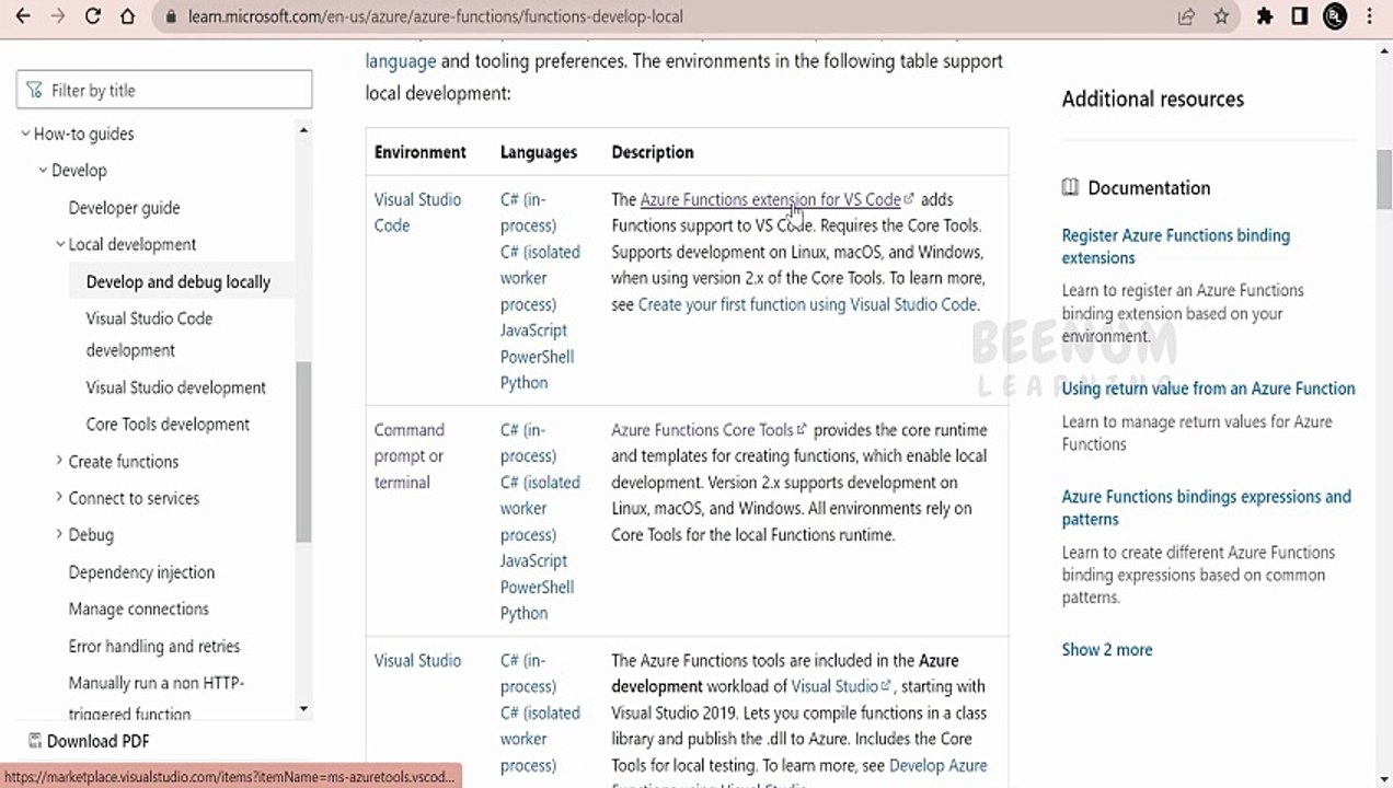 8 Develop function locally for Azure Function - video Dailymotion