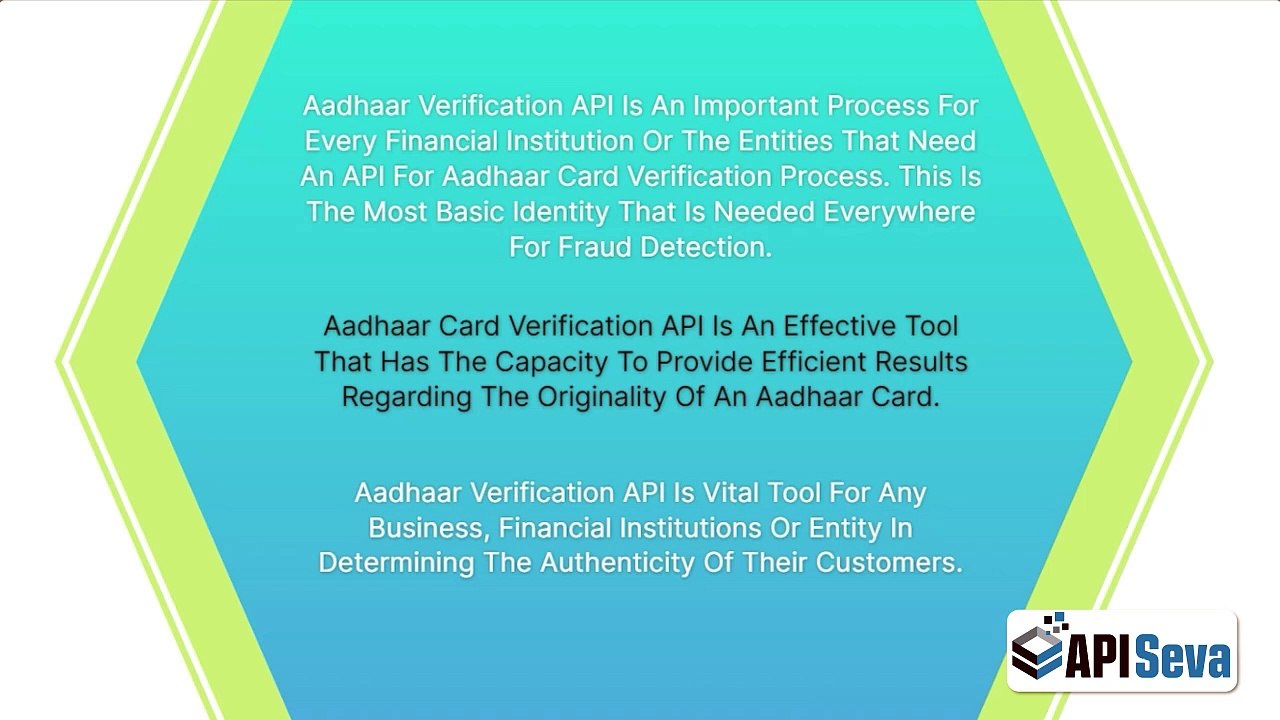 What is Aadhaar Verification API | Quick Aadhaar Verify API | Aadhaar detail verify API solution ...