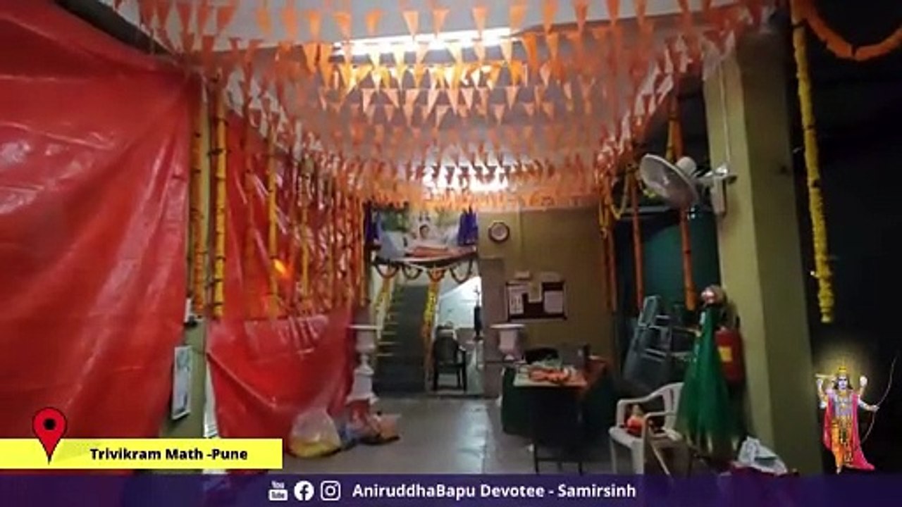 Trivikram Math, Pune – Preparations and decoration for the inauguration ...