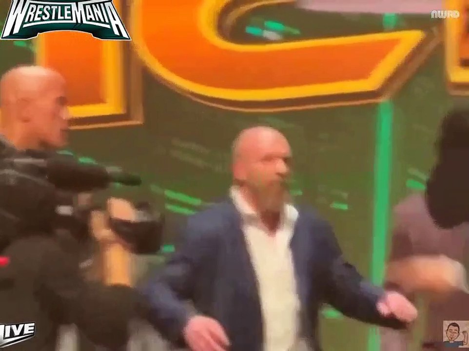 Roman reigns watch as The Rock slap Cody rhodes mouth at WWE ...