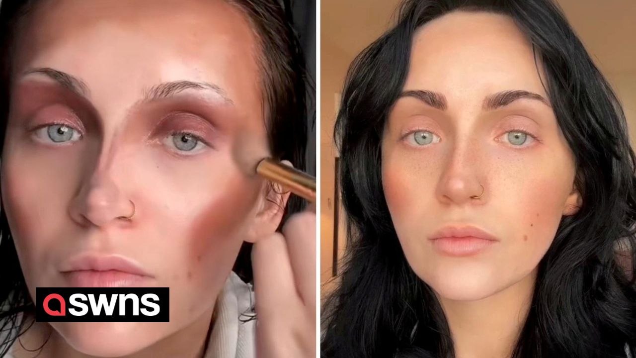 Influencer's ultimate "lazy girl" make up hack dubbed 'tan-touring ...