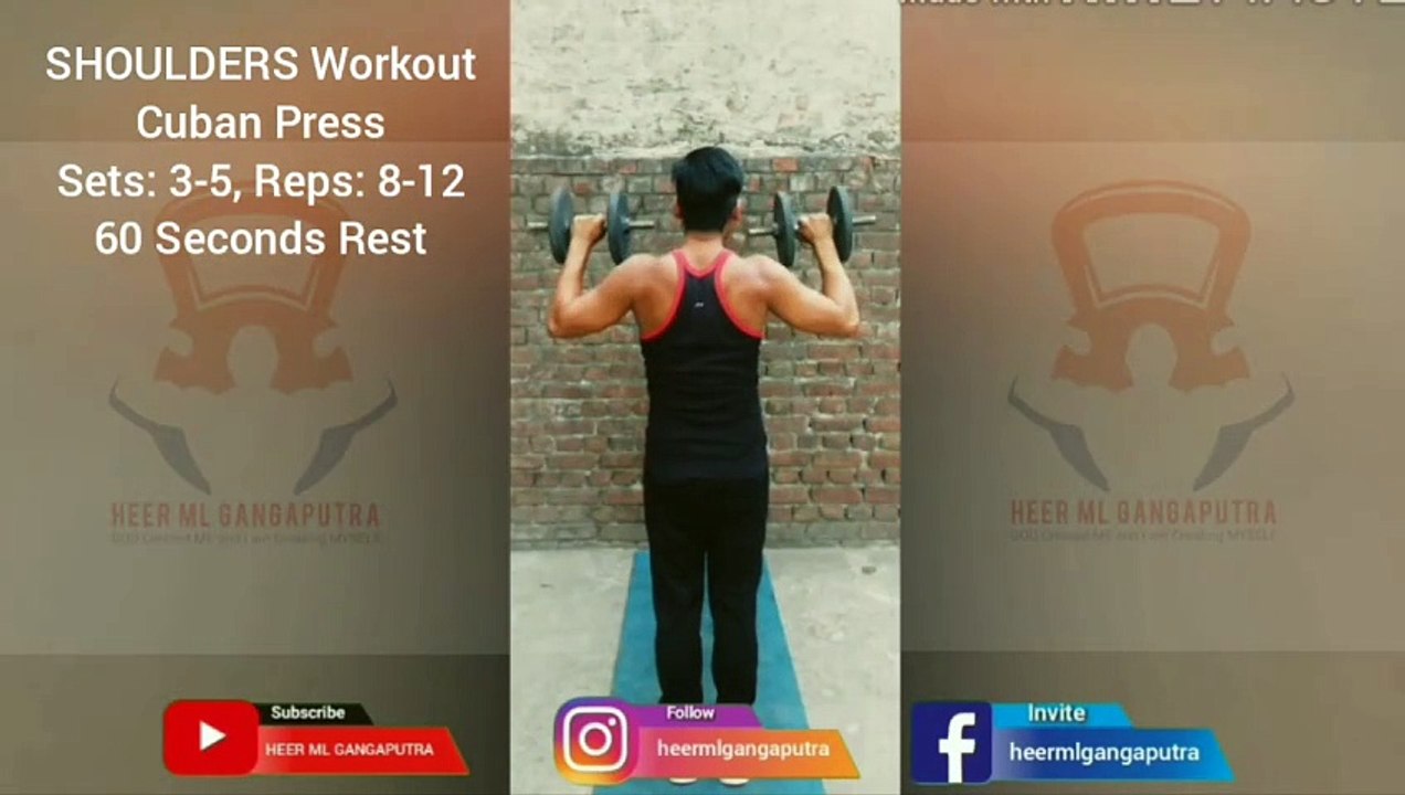 CUBAN PRESS ️ Best SHOULDERS Exercise #heermlgangaputra # ...