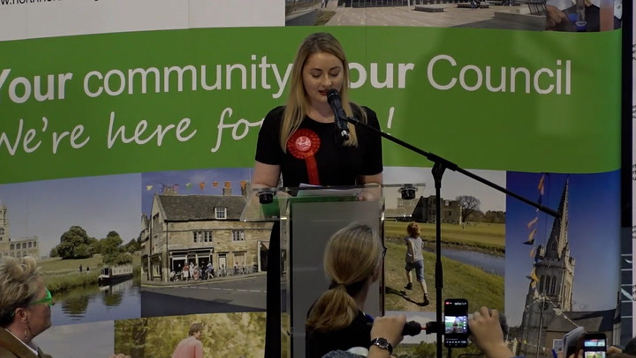 Moment Labour’s Gen Kitchen wins Wellingborough by-election: ‘People ...