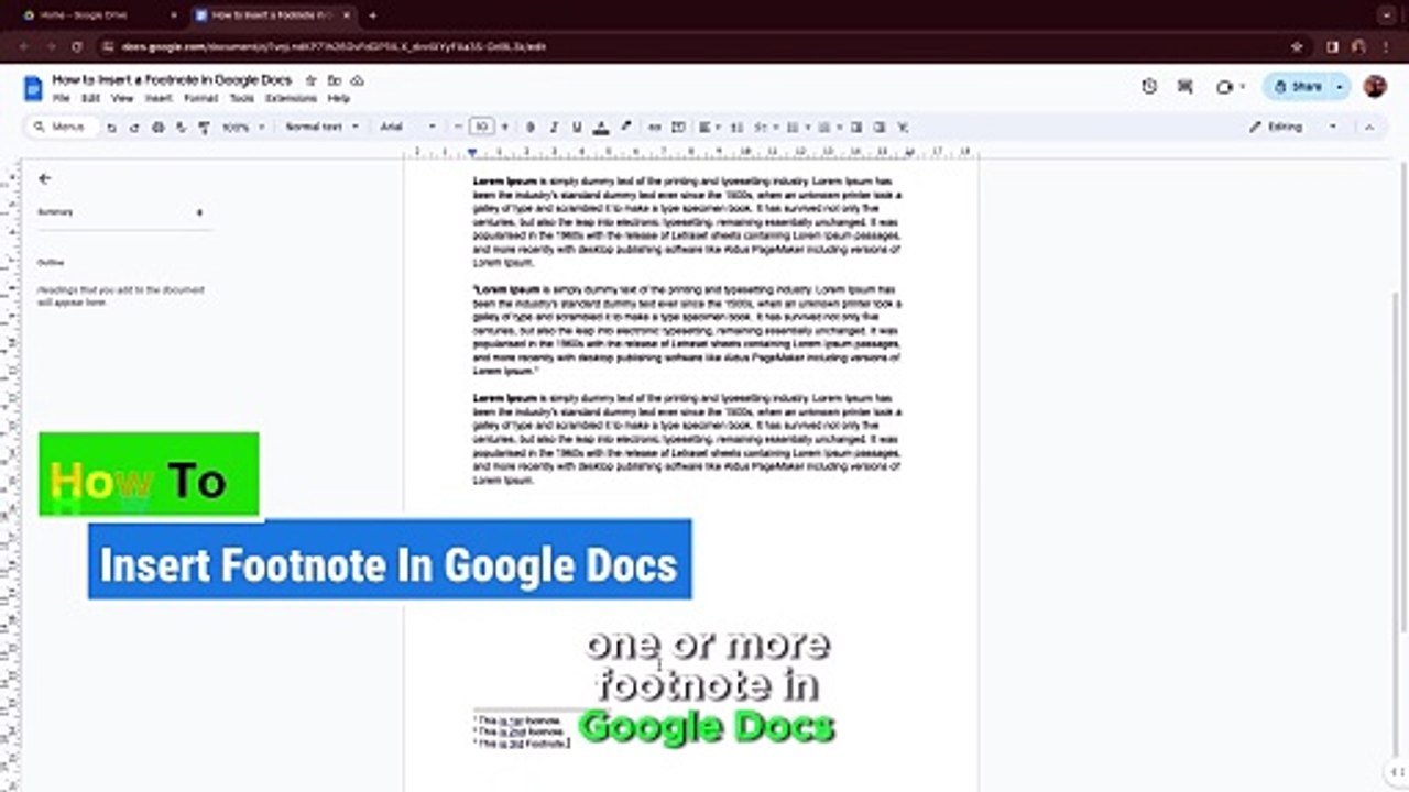 How To Insert Footnote In Google Docs - video Dailymotion