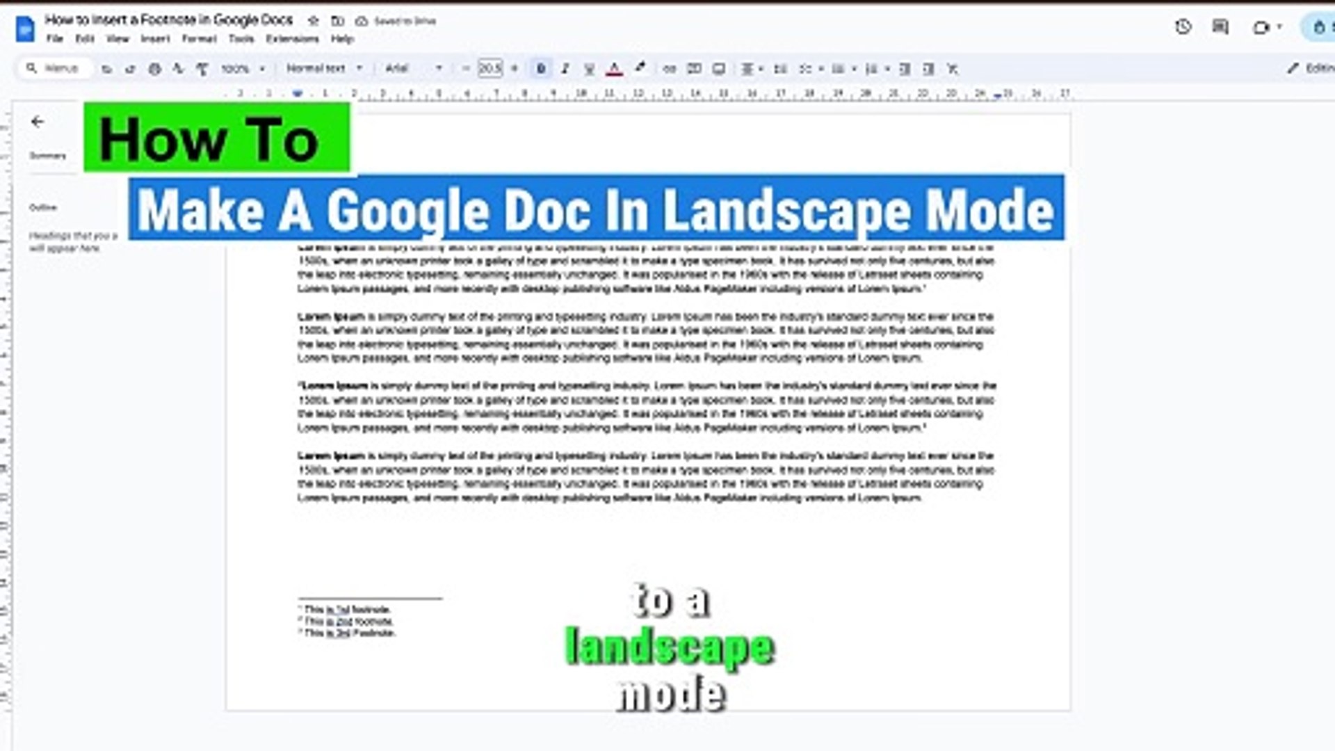 Google Docs Landscape