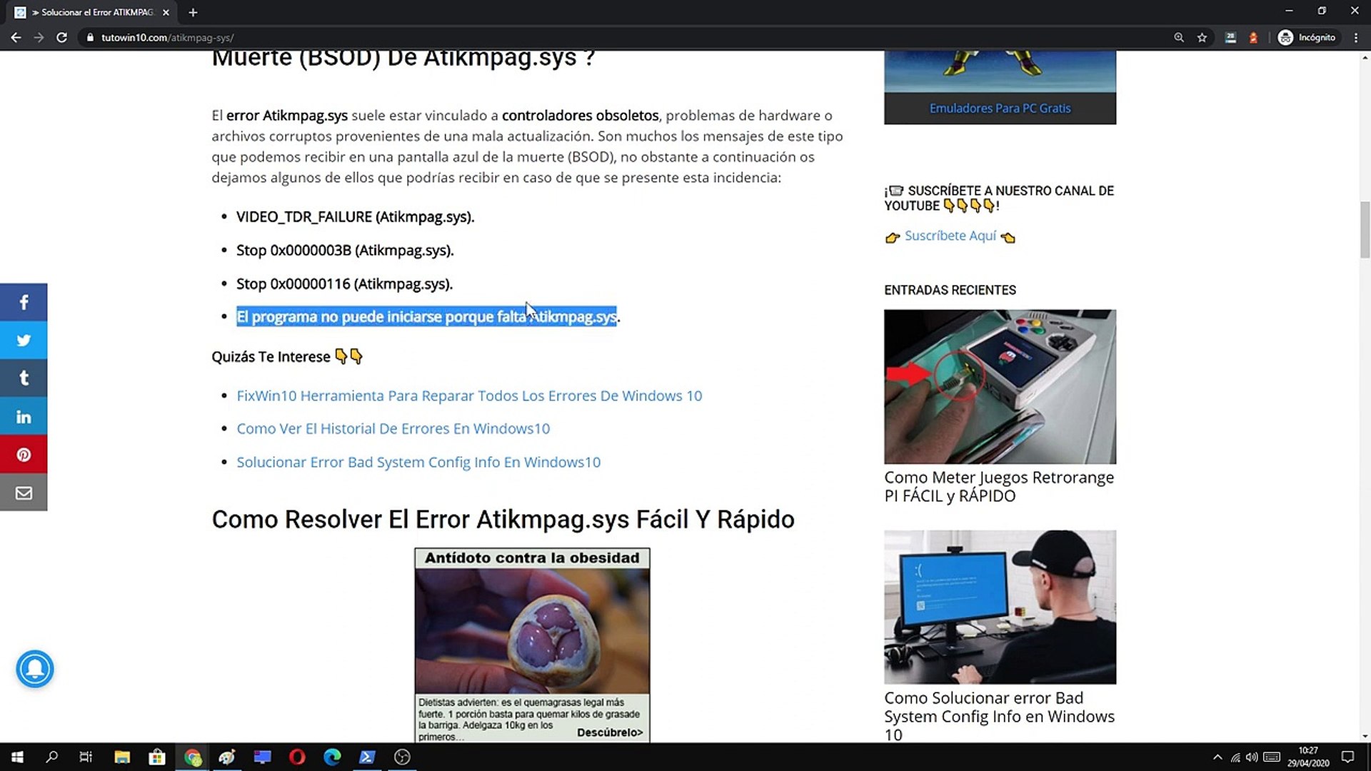 Como Solucionar El Error Autorun Dll En Windows 10 8 Y 7 POSIBLE VIRUS