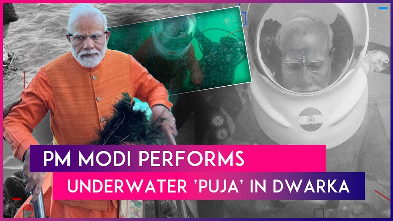 PM Modi Performs ‘Puja’ Underwater In Submerged City Of Dwarka, Calls ...