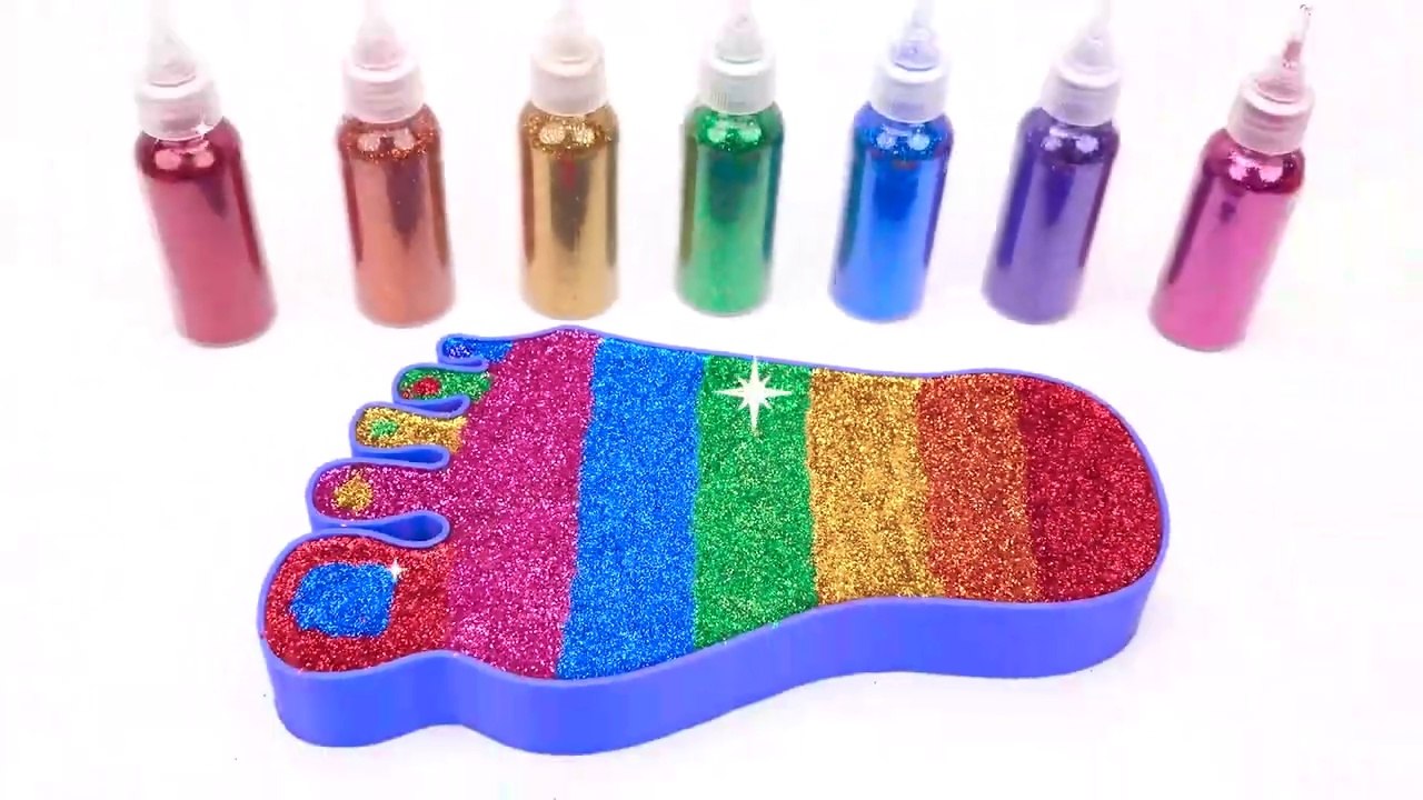 Satisfying Slime Video l How to Makes Rainbow Slime Foot from Mixing ...