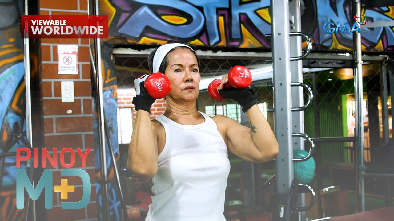 72-anyos na lola, pangmalakasan pa rin ang gym weight exercise! | Pinoy ...