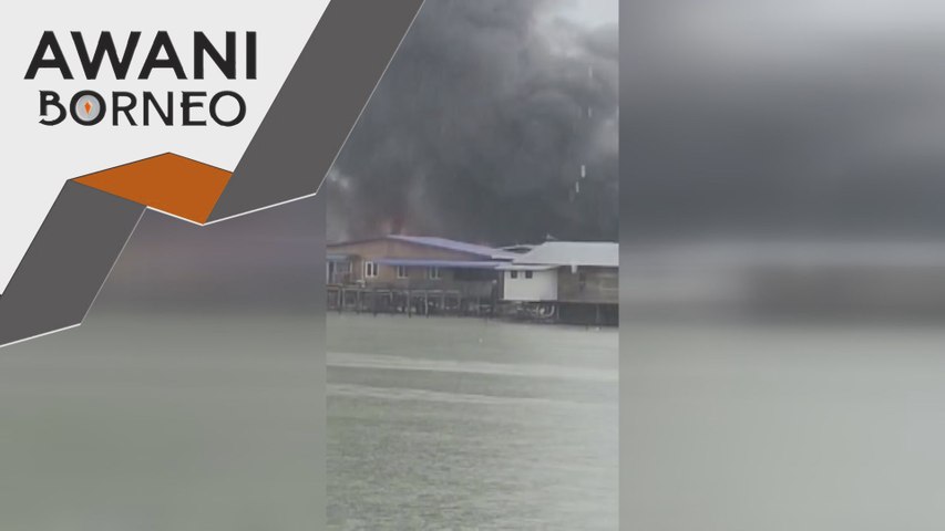45 rumah atas air musnah dalam kebakaran di Tawau | Astro Awani