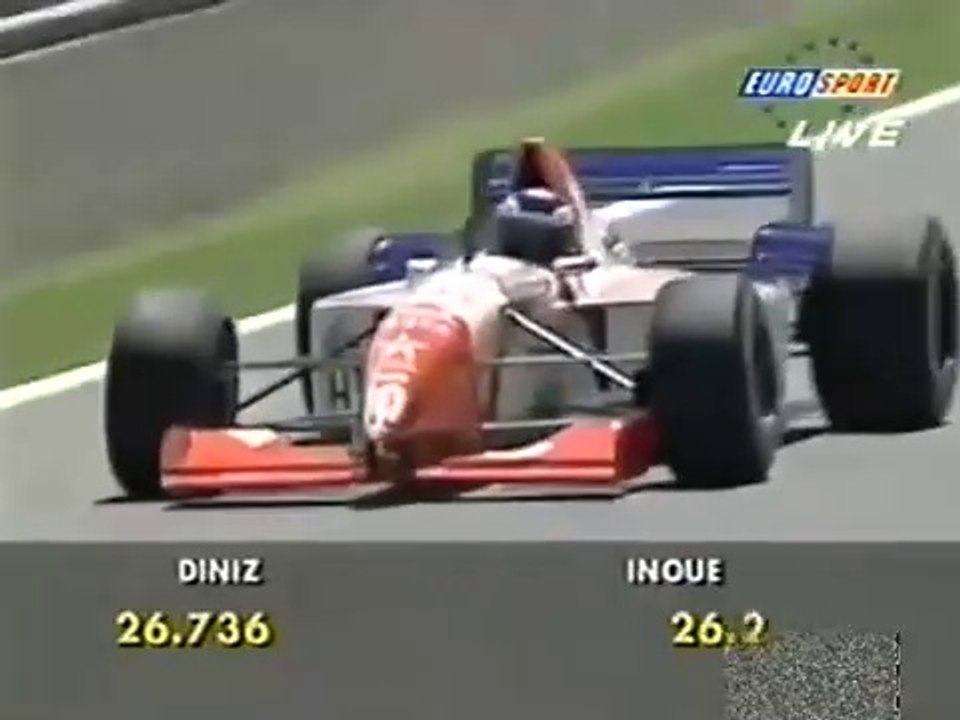 F1 – Taki Inoue (Footwork Hart V8) lap in qualifying – Canada 1995 ...