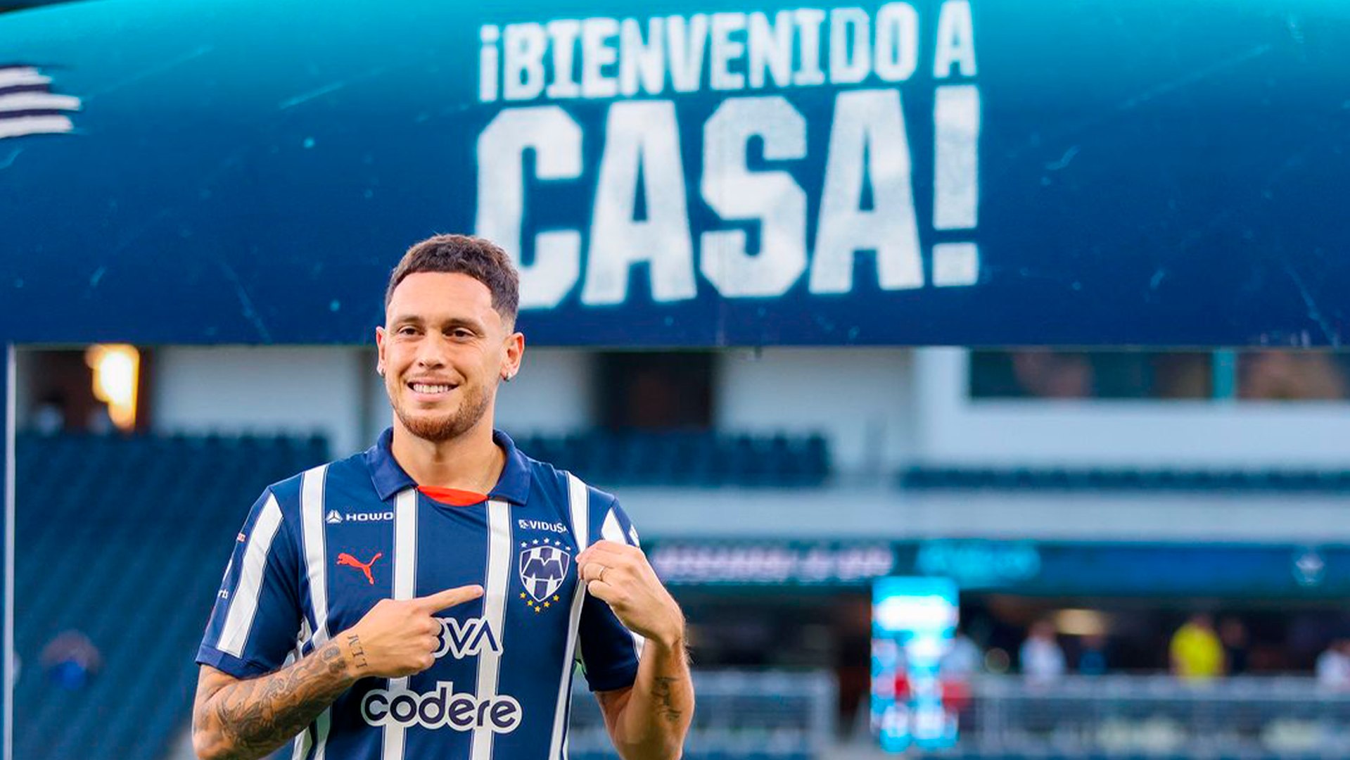 Lucas Ocampos es presentado oficialmente en Monterrey y da sus primeras ...