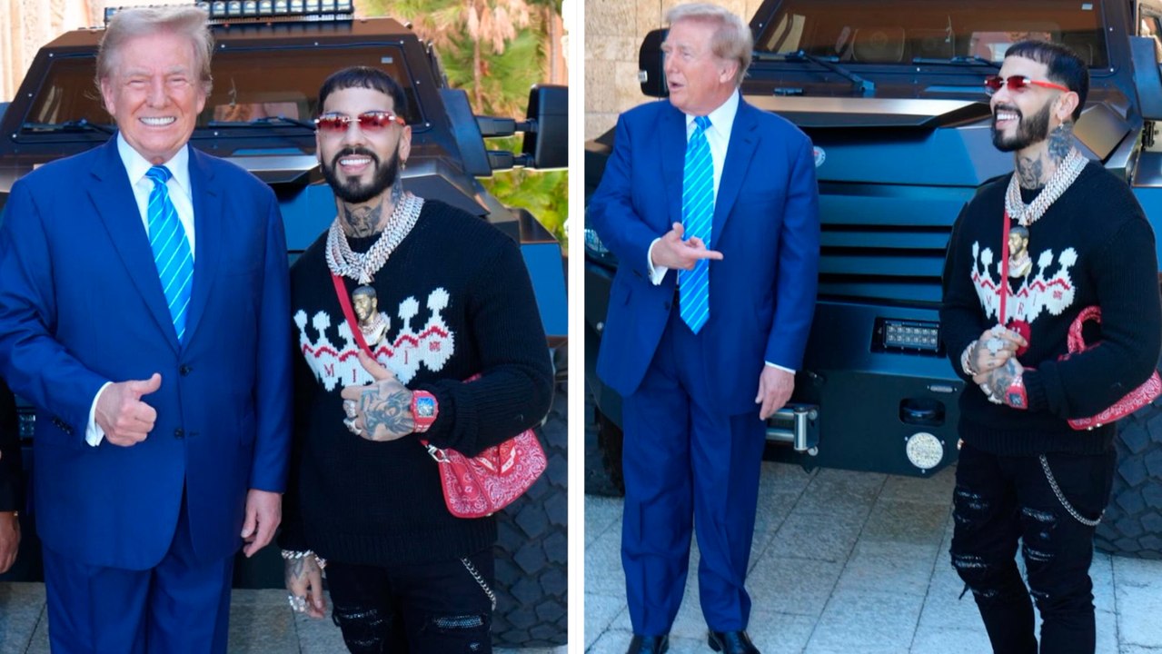 Donald Trump da recorrido a Anuel AA en su lujosa residencia en medio ...