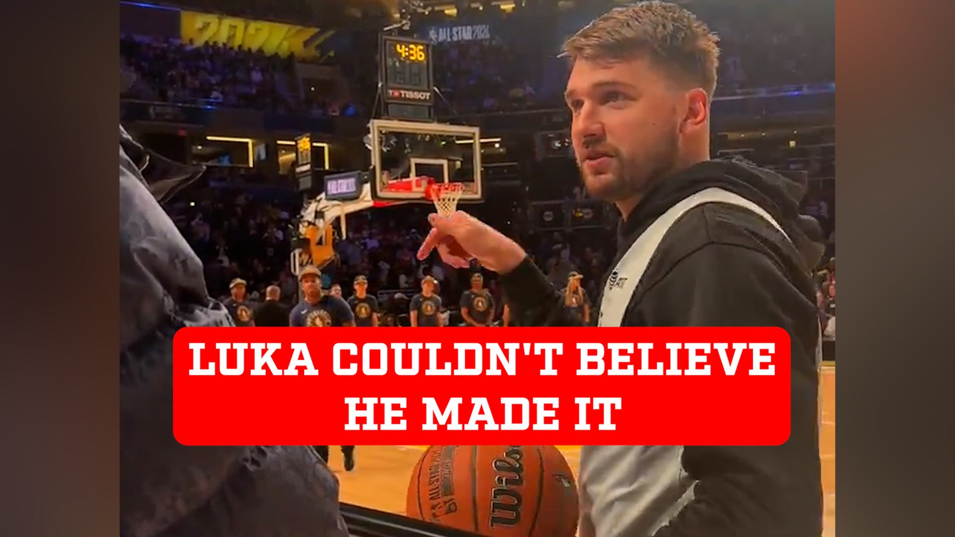 Luka Doncic's impossible bounce shot leaves reporter and crowd shocked ...