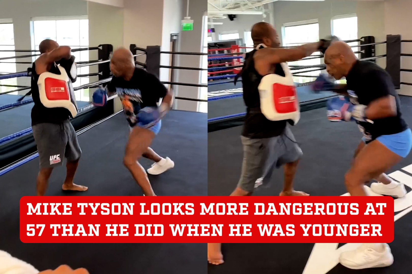 Mike Tyson, at 57, appears more dangerous in boxing training than in ...