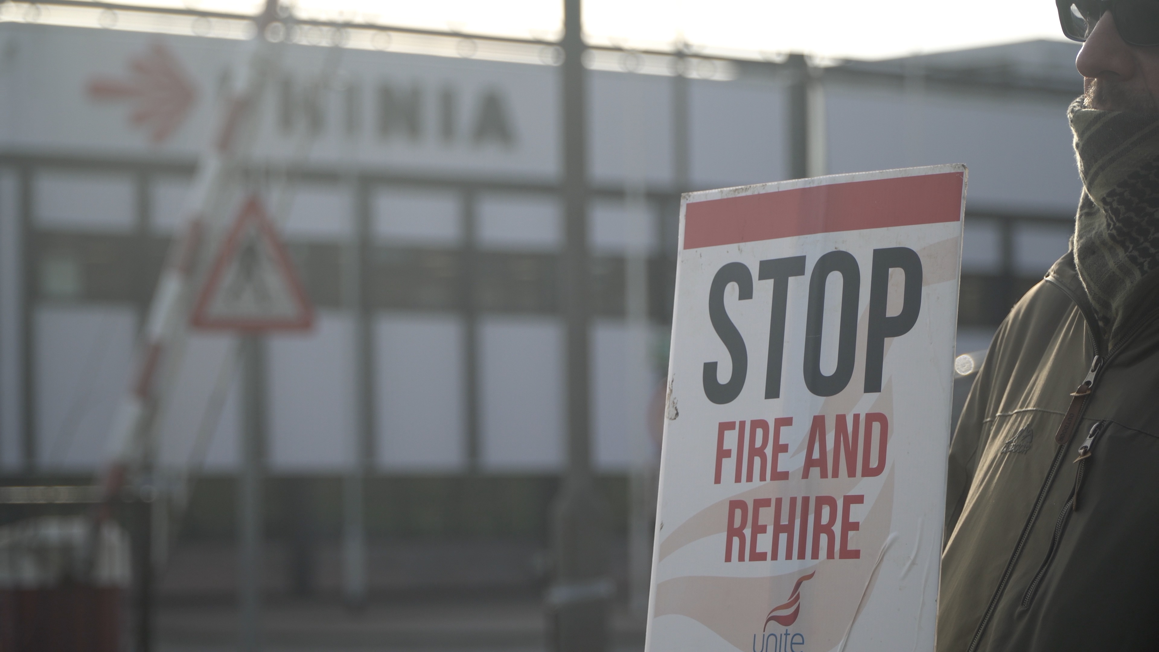 Striking Gillingham factory workers slam 'fire-and-hire' practices