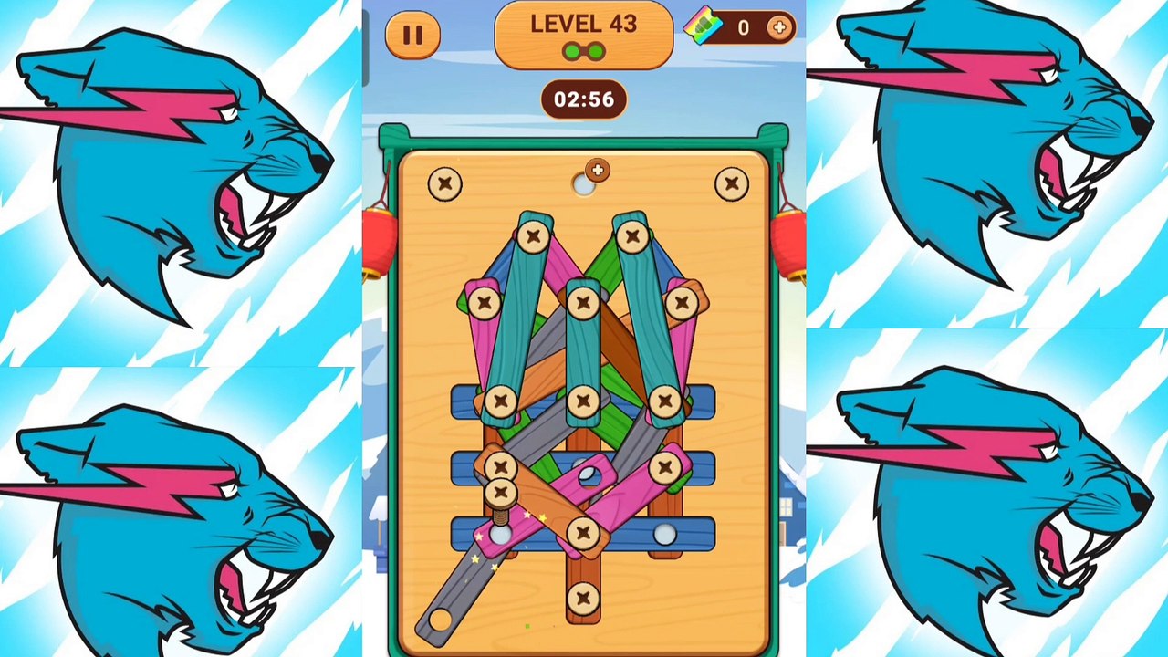 wood nuts & bolts screw puzzle level 43 - video Dailymotion