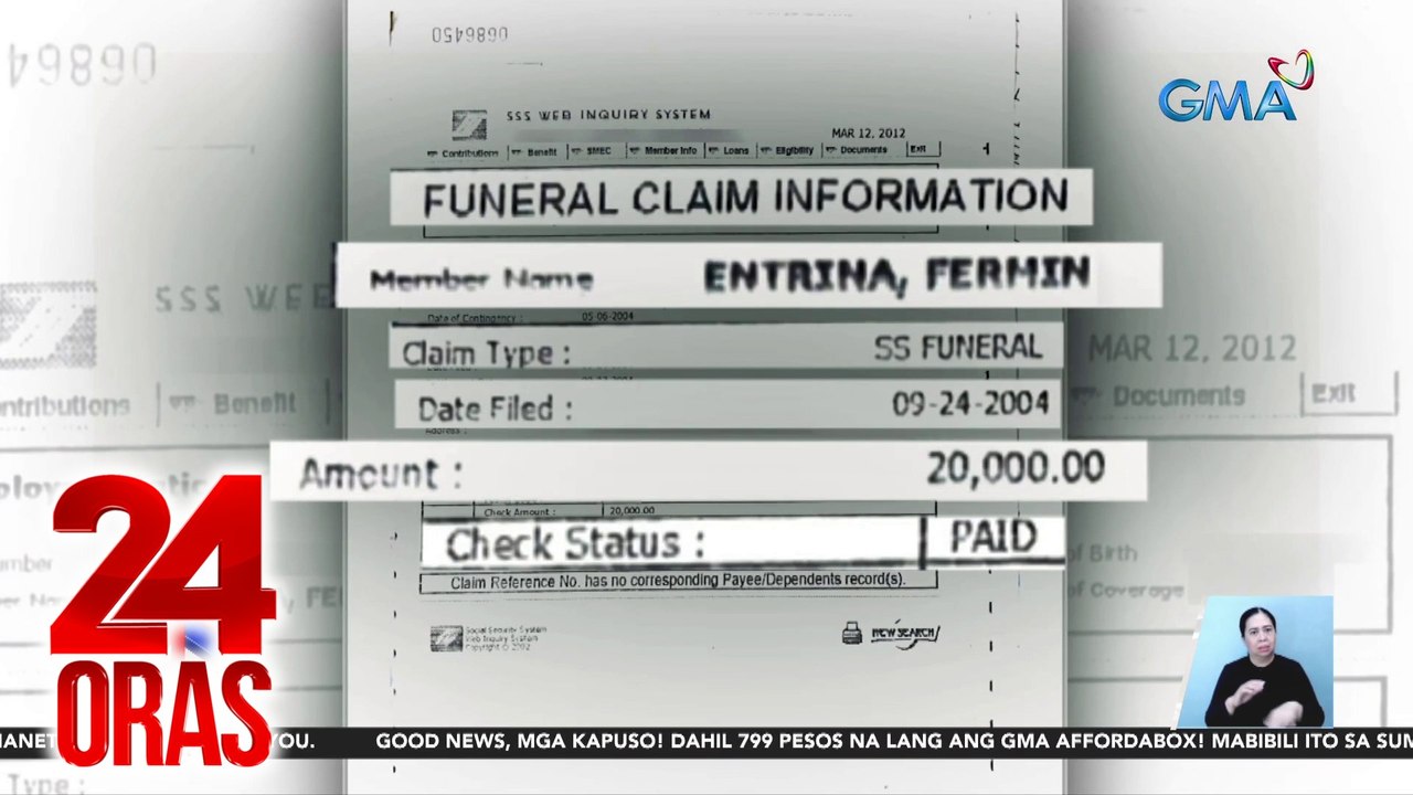 SSS member, 'di makuha ang benepisyo dahil patay na umano sa record ng SSS | 24 Oras - video ...