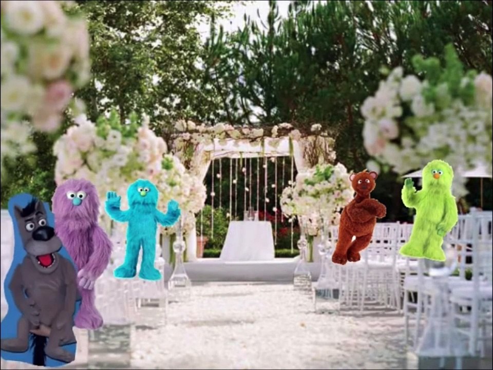 Sesame Street - Monster and Mimicking Monkey With at the Wedding ...