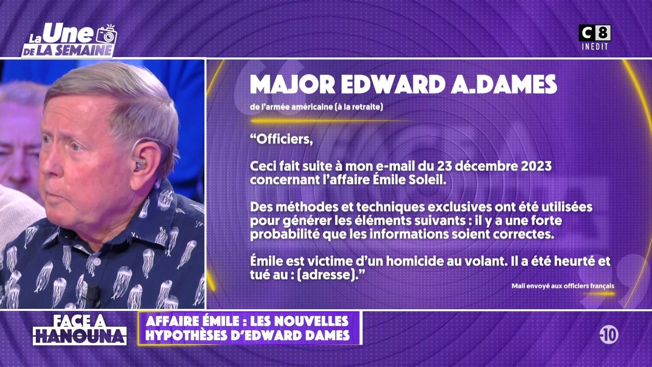 Affaire Émile, Lina, Jubilar : Les nouvelles hypothèses d'Edward Dames ...