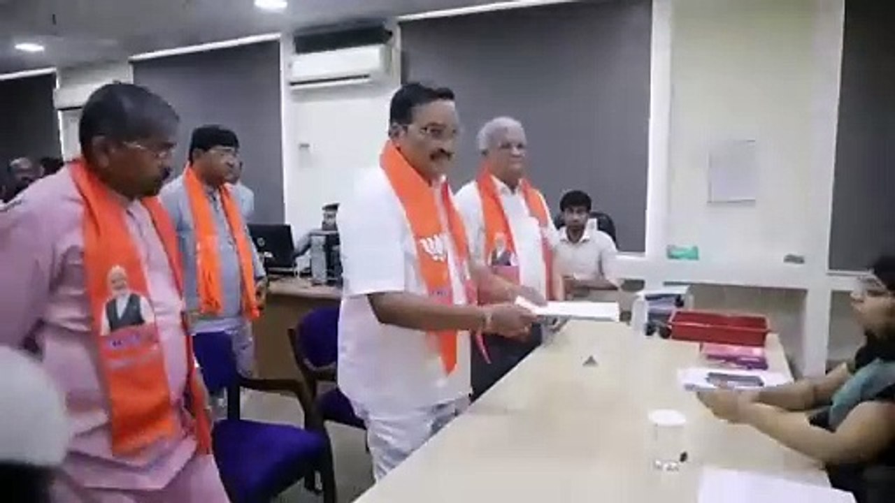 Bjp Gujarat President Cr Patil Files Nomination For Lok Sabha Election